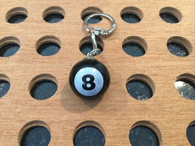 Billiard Ball Keychain | Black Number 8 | Black & White Marble | eBay