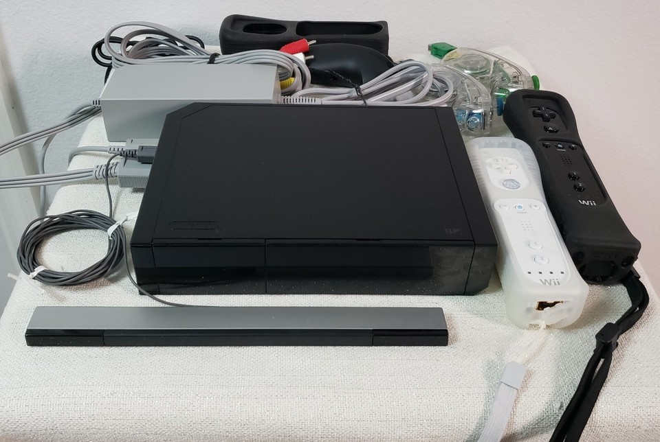 Nintendo Wii Video Game System Console Bundle W/ Box Rvl-101 Black W ...