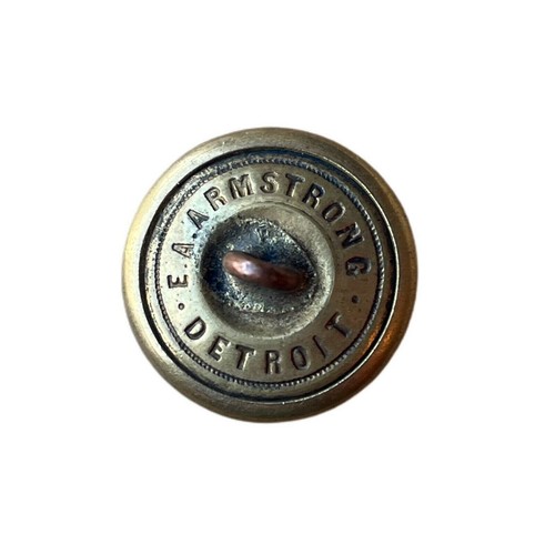 Antique Brass Patriarchs Militant IOOF Odd Fellows Button EA Armstrong ...