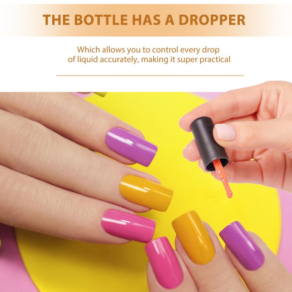 2 Pack Nail Remover Bottle Cuticle Oil Bottles Empty for Liquid Polish ...