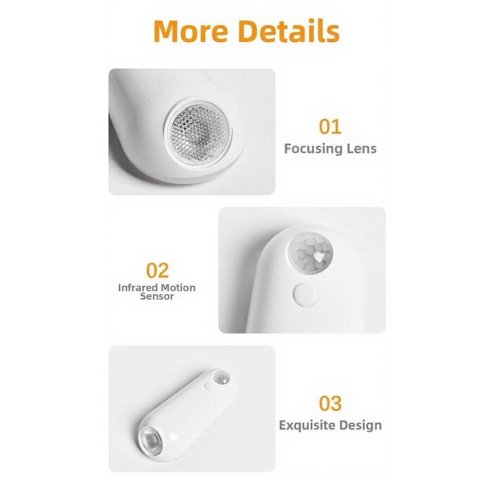 Motion Sensor Night Light Human Body Induction Lamp Safety Illumination ...
