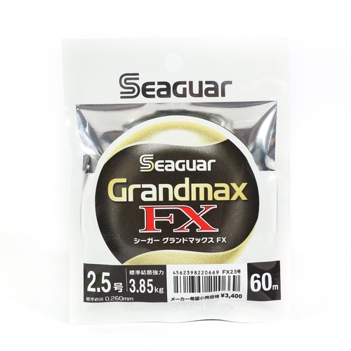 Seaguar Fluorocarbon Grand Max Line 60m Size 2.5-3.85kg-0.26mm (0669 ...