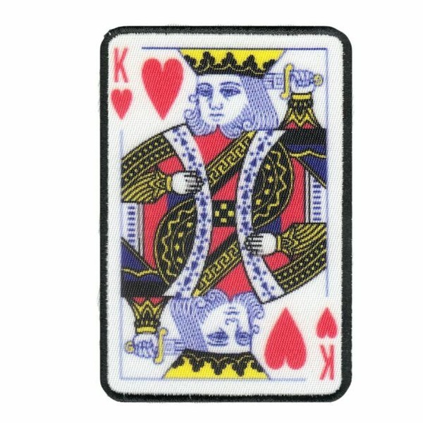 King of Hearts Card Print Embroidered Iron on Patch for sale online | eBay
