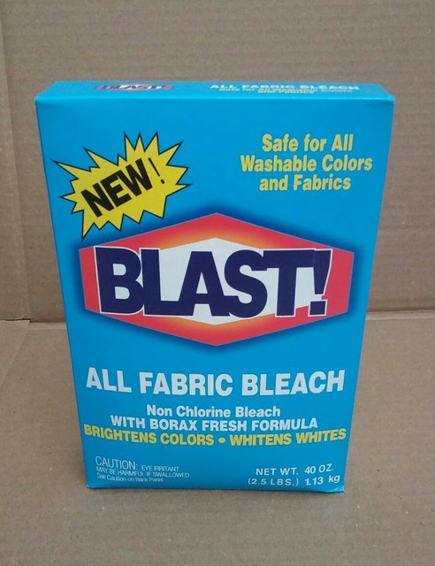 BLAST All Fabric Powdered Bleach - Chlorine Free - with Borax 40oz Box ...