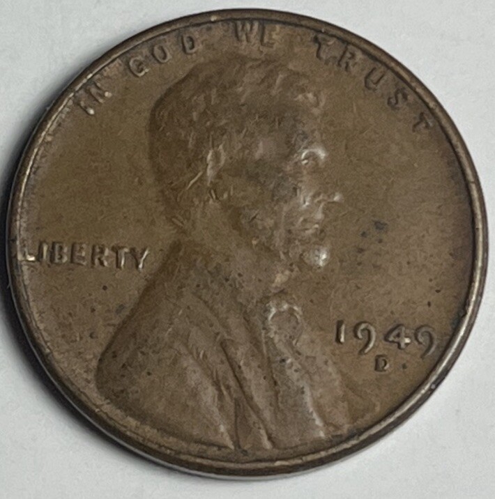 1949-D wheat penny , WITH LARGE LAMINATION ERROR #505 | eBay
