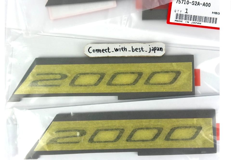 HONDA GENUINE S2000 Side S 2000 Emblem set 4 parts 75710 - S2A - A00 x2 ...