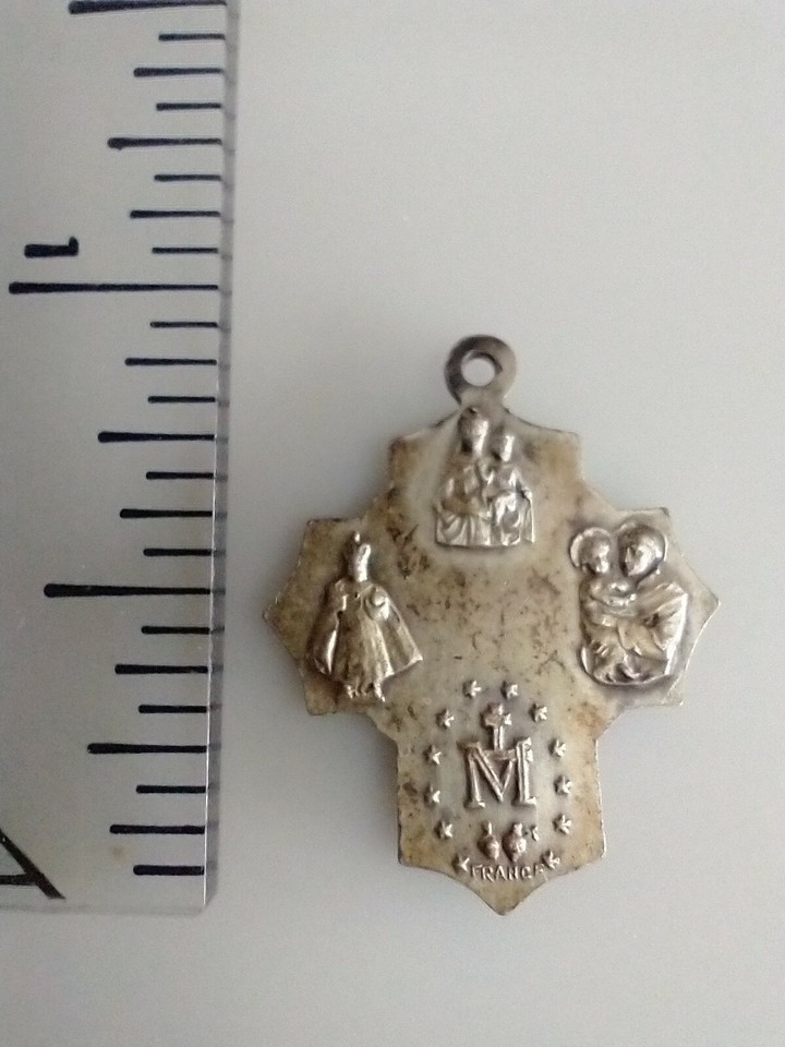 Vintage Catholic 5 Way Cross Religious Medal Protection Cross | eBay