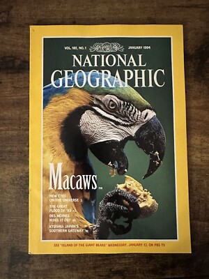 Vintage January 1994 National Geographic Journal Magazine Paperback ...