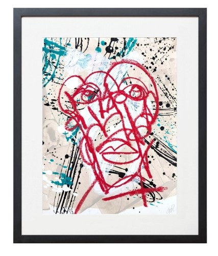 CORBELLIC INK SKETCH 14X11 OPEN SOURCE ORIGINAL ABSTRACT PORTAIT ...