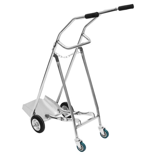 Large Oxygen Tank Cart Dolly Full Range High Rail with Wheels Silver | eBay