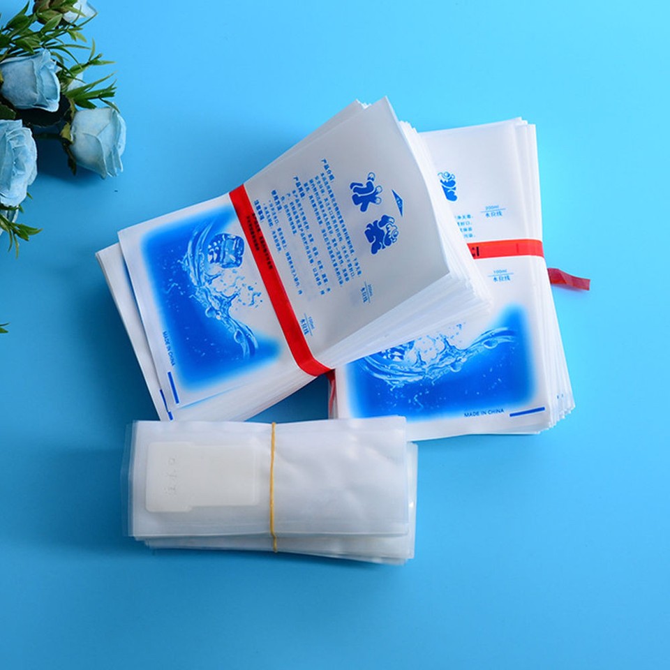 10PCS 600ML Water Ice Pack Bag Cooler Ice Gel Outdoor Cold Compress ...