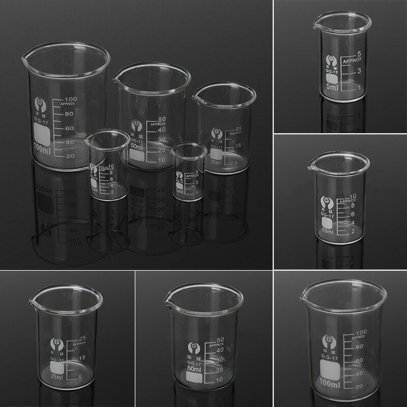 Glass Beaker Set 5-3000ml Borosilicate Glass Laboratory Measuring ...