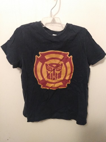 Transformers Shirt Boys Navy Blue 5/6 Rabbit Skins | eBay
