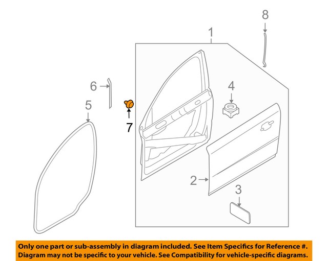 VOLVO OEM 10-17 XC60 Front Door-Front Seal Clip 31217638 | eBay