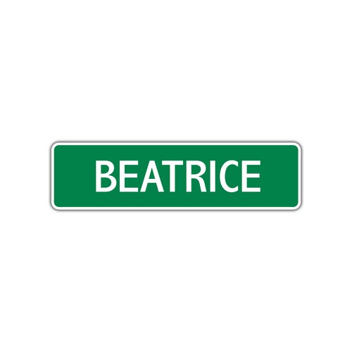 Beatrice Girls Name Letter Printed Label Art Decor Novelty Aluminum ...