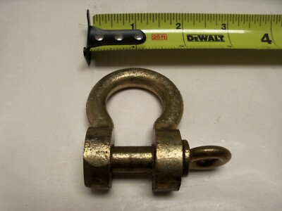 Naval Brass 7/16-14 Shackle Bow Eye Harp Eye WW2 Vintage Incredibly ...