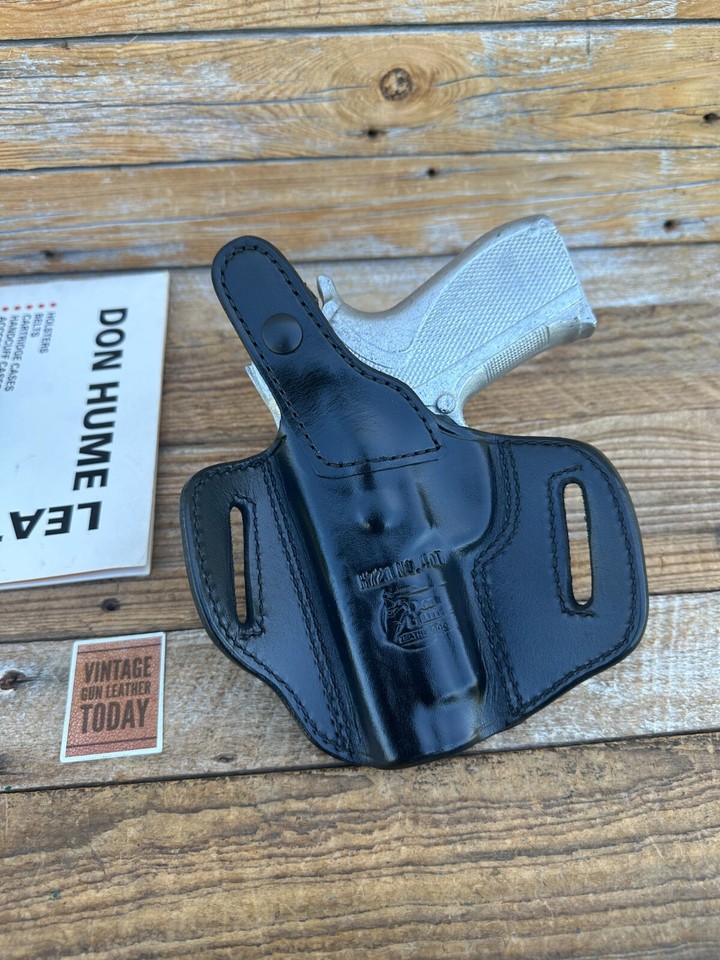 Vintage Don Hume H721 40T Black Leather OWB Holster For S&W 4006 5906 ...