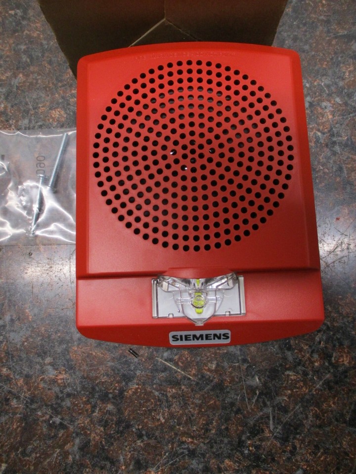 Siemens S54329-F43-A2 SLSPWR-F Red Wall Speaker LED Strobe Wall Mount ...