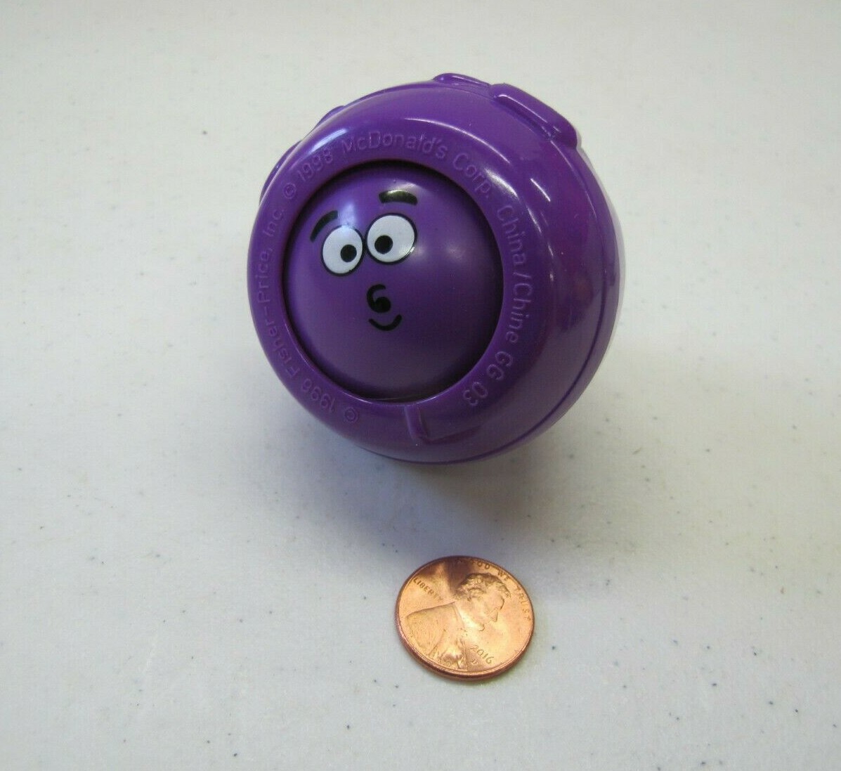 Fisher Price Roll Around Ball Roll-A-Round Purple Ball Toy Ride-A-Round ...