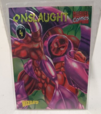 ONSLAUGHT Embossed Chromium Trading Card 1996 WIZARD Marvel Comics ...