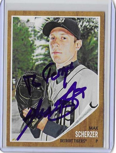 Max Scherzer Signed 2011 Topps Heritage Card PSA/DNA Certified | eBay