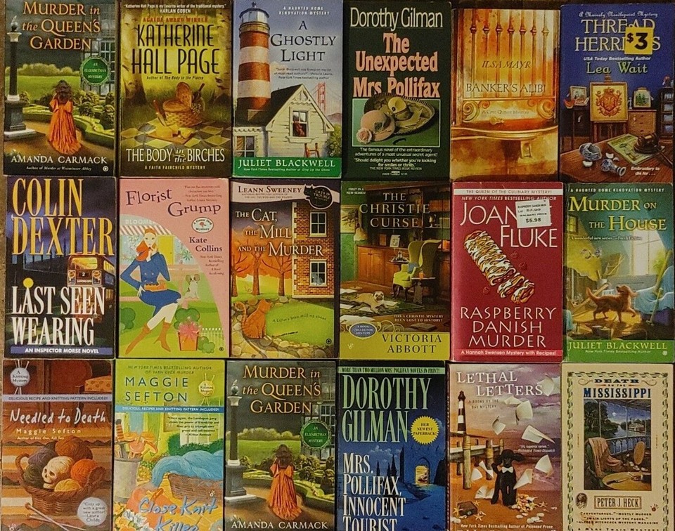 RANDOM MIX Lot of 10 COZY MYSTERY Paperbacks Women Sleuths Unsorted ...