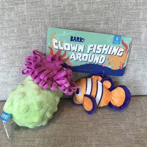 Bark Box Dog Toy Plush Clown Fishing Around 2 Pack (Nemo) Small 0-20 ...