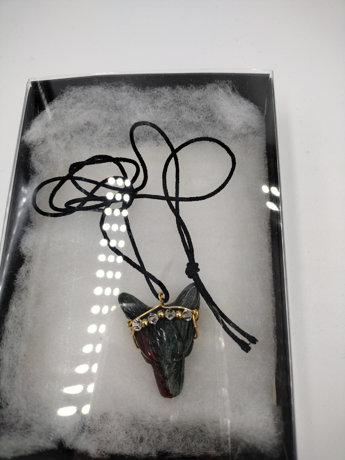 22728 Wire Wrapped Wolf Head African Bloodstone Gemstone nickel-free | eBay