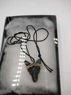 22728 Wire Wrapped Wolf Head African Bloodstone Gemstone nickel-free | eBay