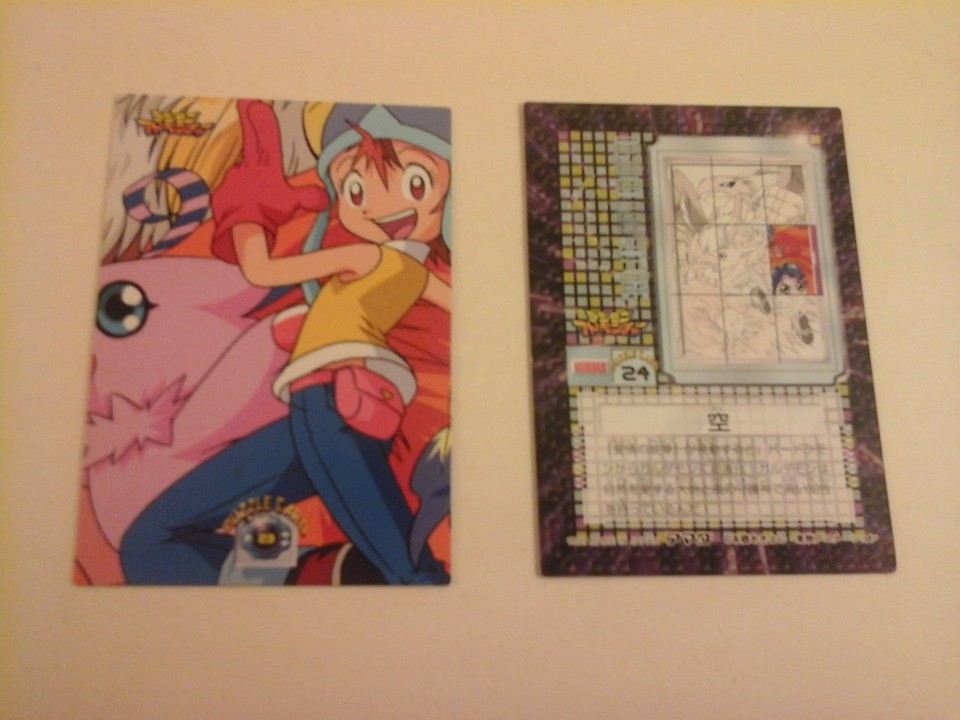 DIGIMON ADVENTURE Japan 9 Card Puzzle Set SORA YOKOMON BIYOMON ...