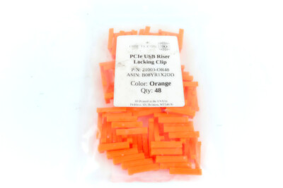 PCIe Adapter Locking Clips 48pc lot pack - Orange | Fast Ship, US ...