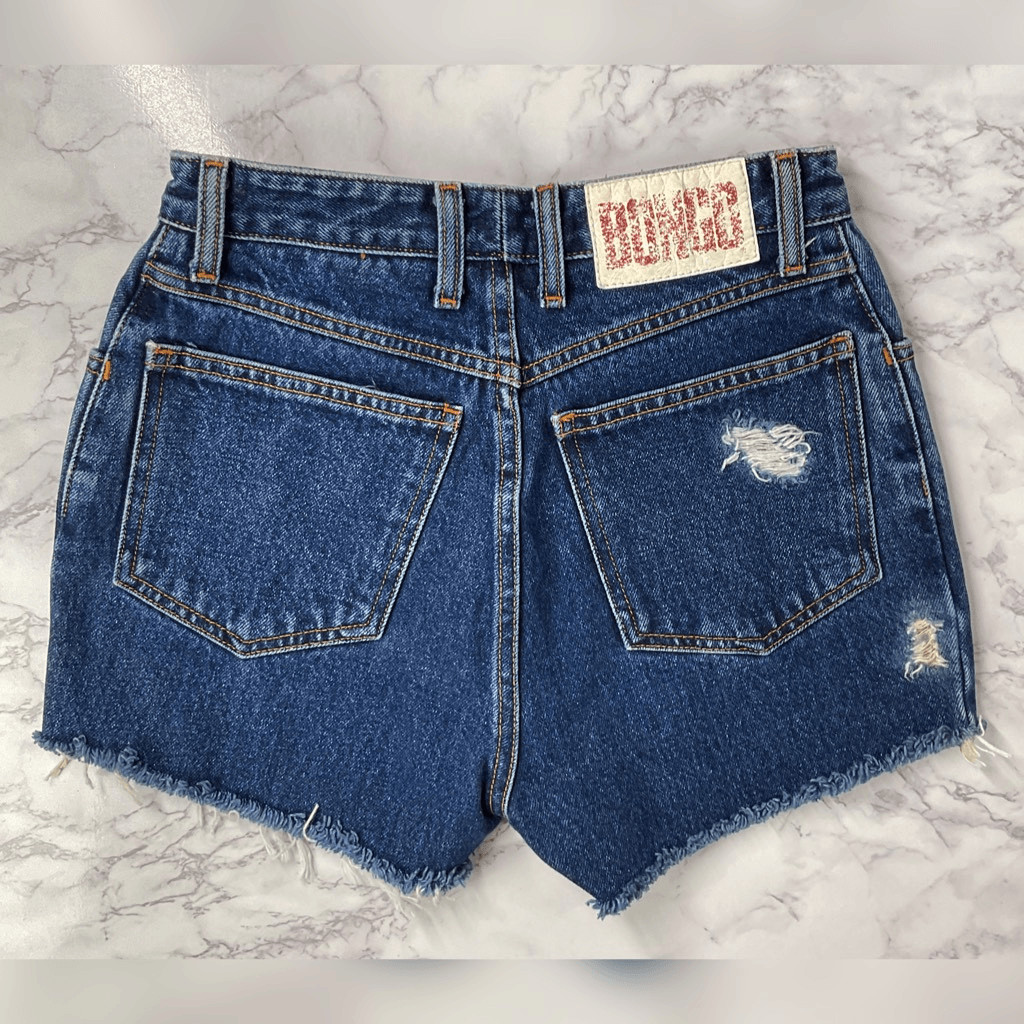 Bongo Size 5 Vintage Blue Distressed Custom Cutoff De… - Gem