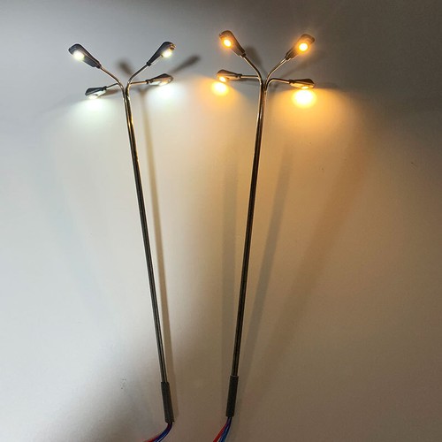 5Pc Led Street Lamps Ho/oo Scale Miniatures Lot Road Lights Railway ...