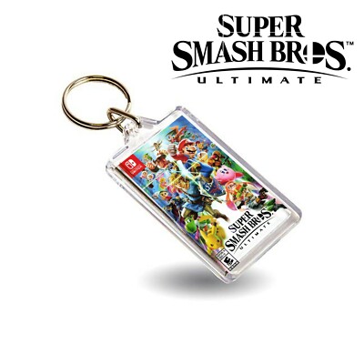 Super Smash Bros Ultimate Switch Inspired Plastic Key ring Double Sided ...