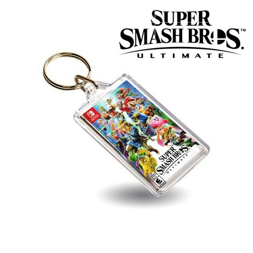 Super Smash Bros Ultimate Switch Inspired Plastic Key ring Double Sided ...