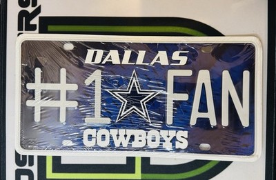 Dallas Cowboys #1 Fan Metal License Plate NFL New Never Used Man Cave ...