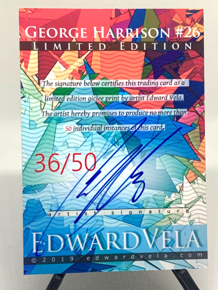 2019 George Harrison 36/50 Edward Vela Artist Signed Limited Edition ...