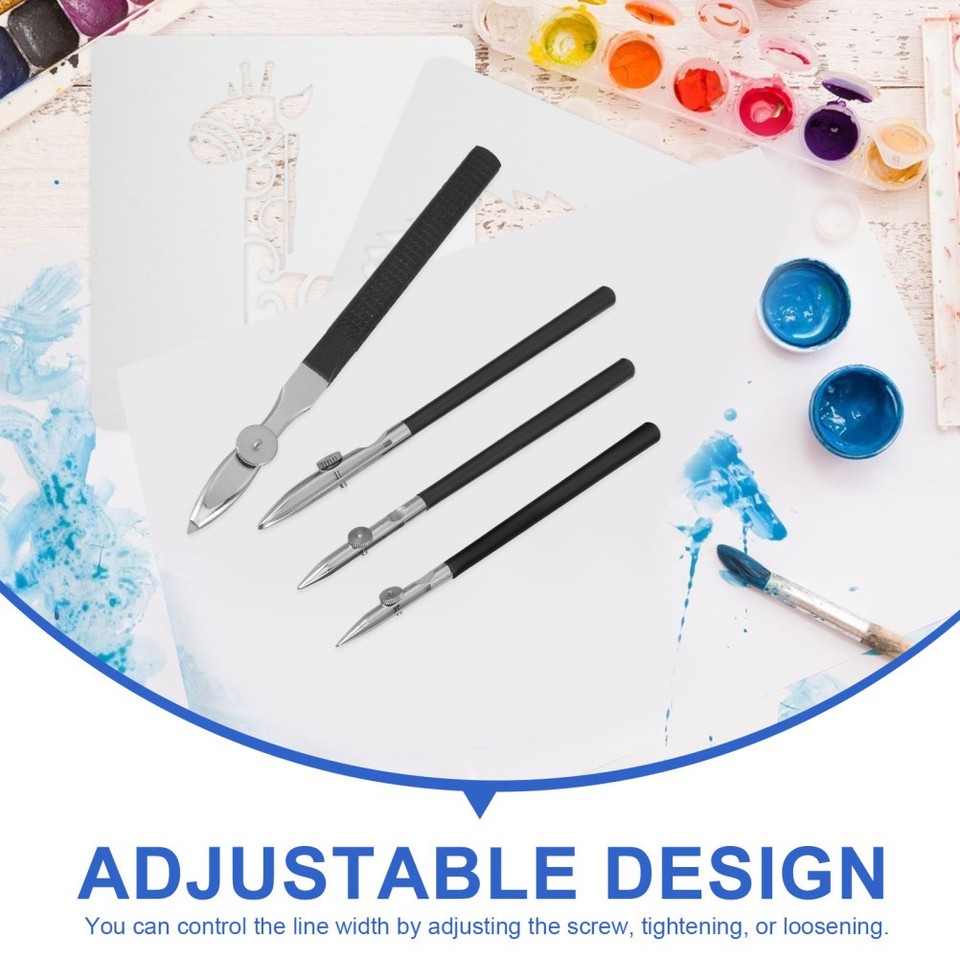 4 Pcs Pens for Drawing Slanting Fine Line Paint Tools Artists Painting ...