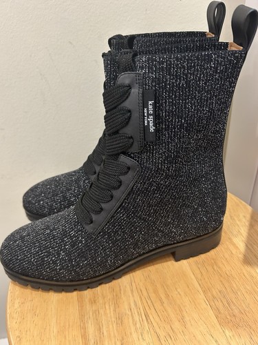 Kate spade new york Merigue Knit Combat Boots Size 7B | eBay