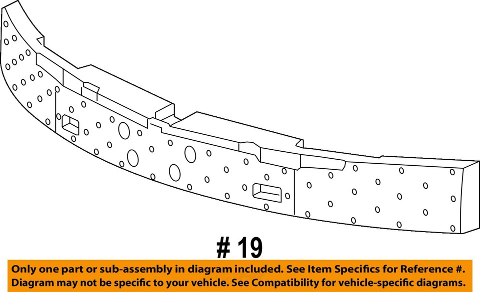 GM OEM 07-14 LaCrosse Front Bumper Grille Bumper Components-Absorber ...