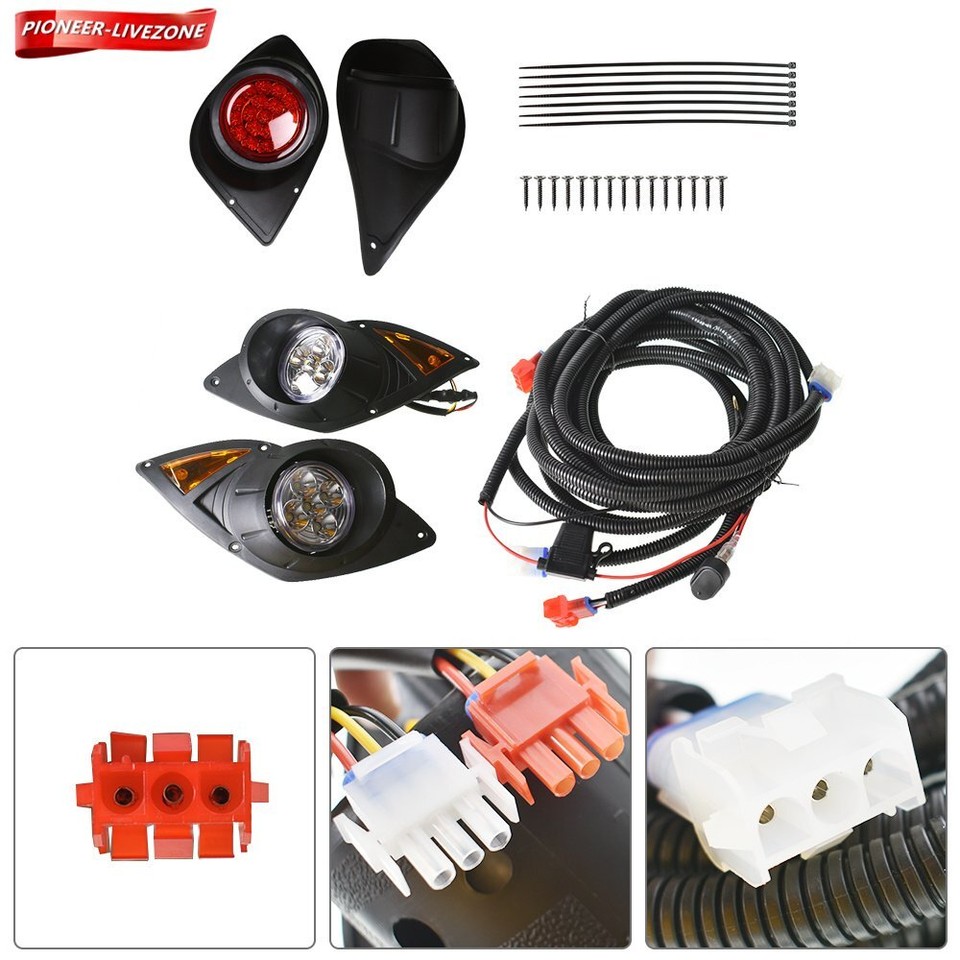 Headlight &Tail Light All LED Light Kit 07-up Golf Cart Fit For Yamaha ...