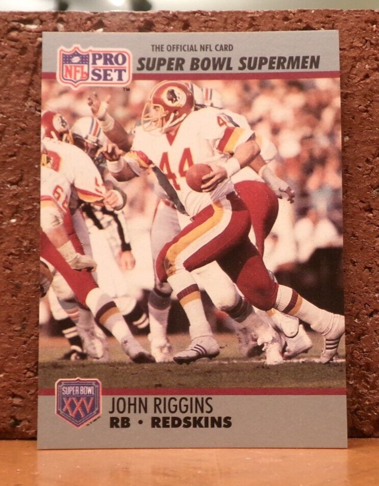 FOOTBALL CARD FRESH FROM BOX PRO SET SUPER BOWL SUPERMEN JOHN RIGGINS ...