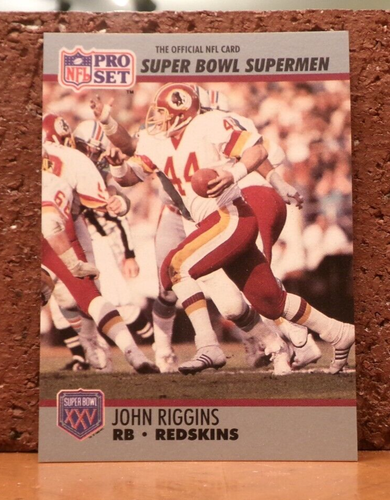 FOOTBALL CARD FRESH FROM BOX PRO SET SUPER BOWL SUPERMEN JOHN RIGGINS ...