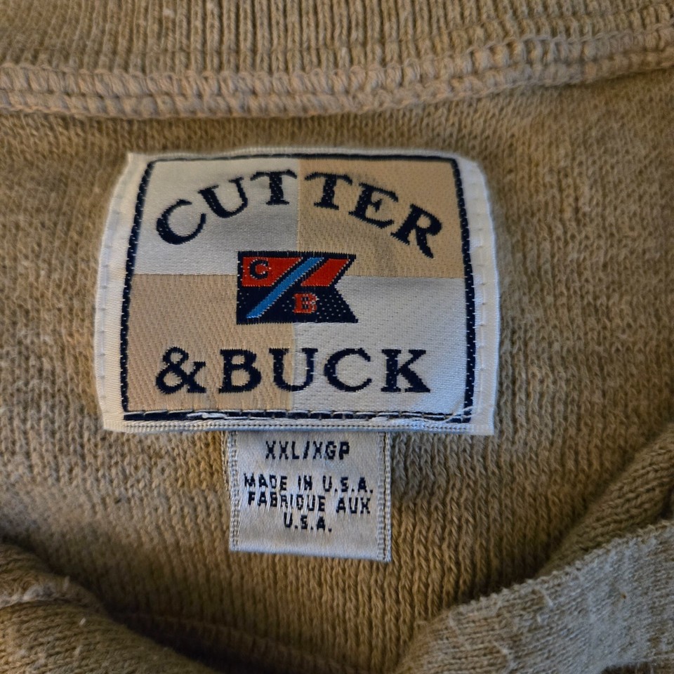 Vintage Cutter & Buck Pullover Button Tan Sweater Size XXL | eBay