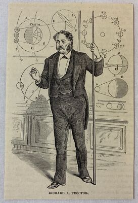 1887 magazine engraving ~ Astronomer RICHARD A PROCTOR | eBay