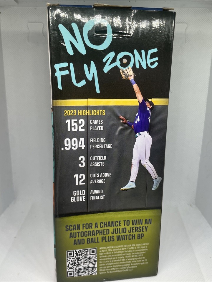 2024 JULIO RODRIGUEZ NO FLY ZONE BOBBLEHEAD SEATTLE MARINERS SGA JROD ...