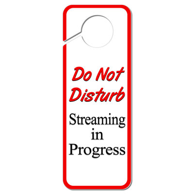 Do Not Disturb Streaming in Progress Plastic Door Knob Hanger Sign | eBay