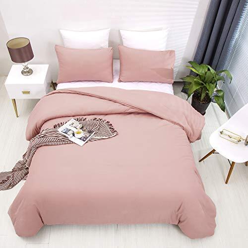 Blush Comforter Set 3Pcs Dusty Rose Bedding Comforter Sets Girls Twin ...