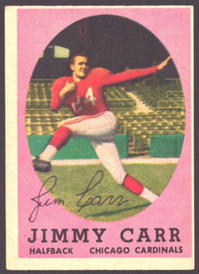 JIMMY CARR 1958 Topps #65 AUTOGRAPH Auto CARDINALS Signed Eagles ...