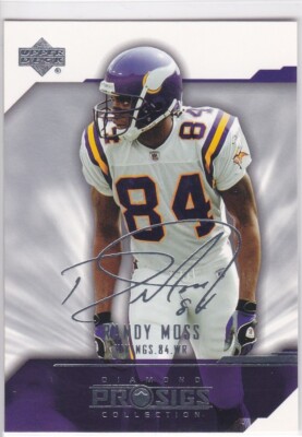 RANDY MOSS AUTO Sigs Upper Deck Football Card MINNESOTA VIKINGS NFL ...